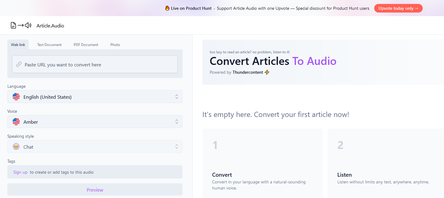 Article.Audio - Future AI Toolbox