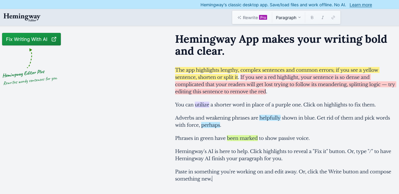 Hemingway App - Future AI Toolbox