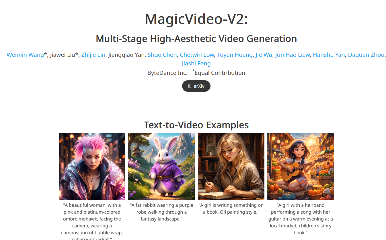 MagicVideo-V2 - Future AI Toolbox