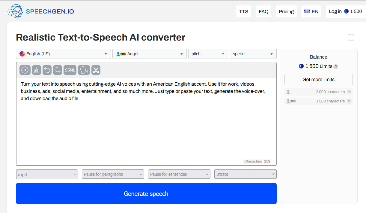 SpeechGen - Future AI Toolbox
