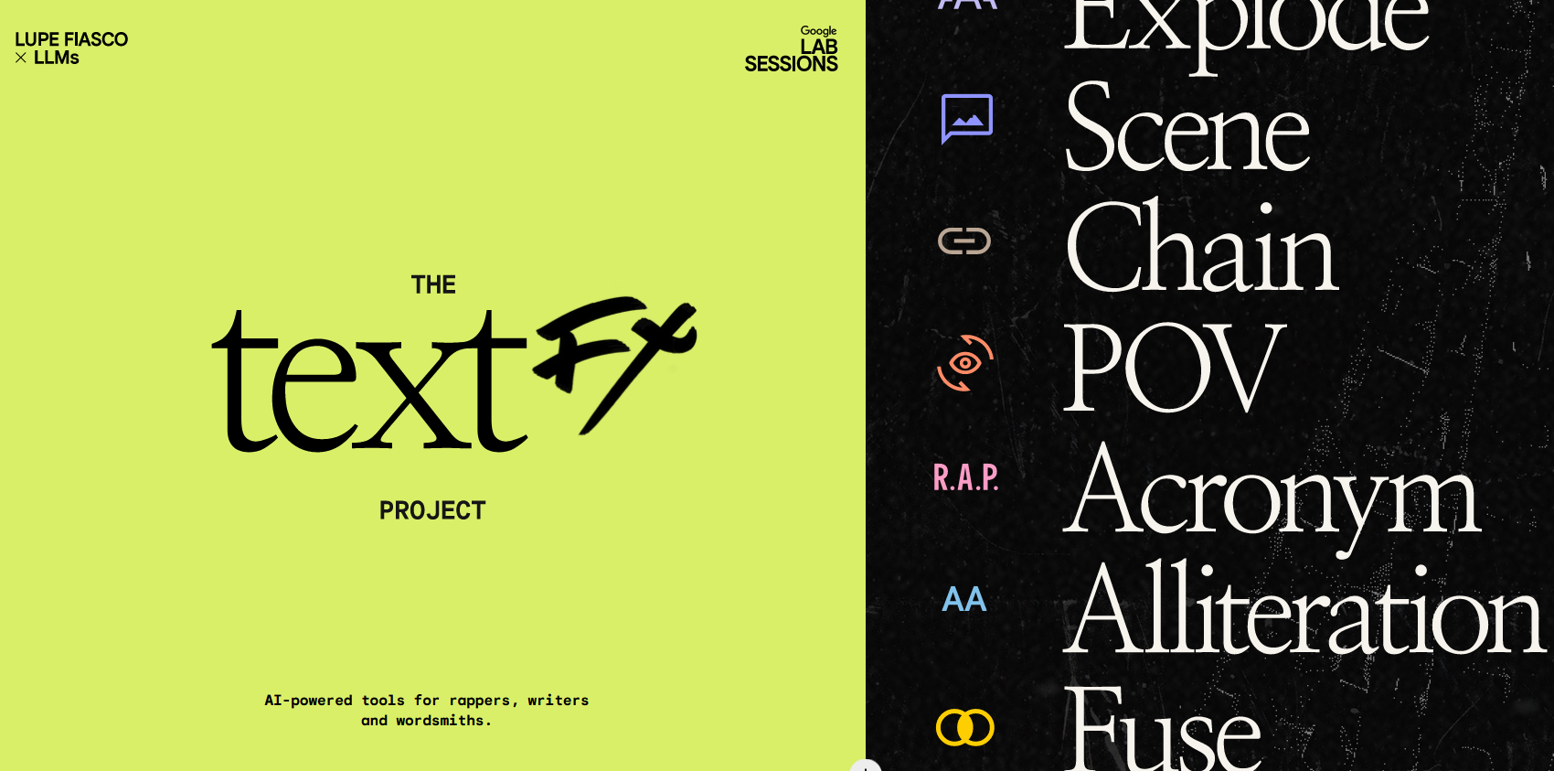 TextFX By Google - Future AI Toolbox